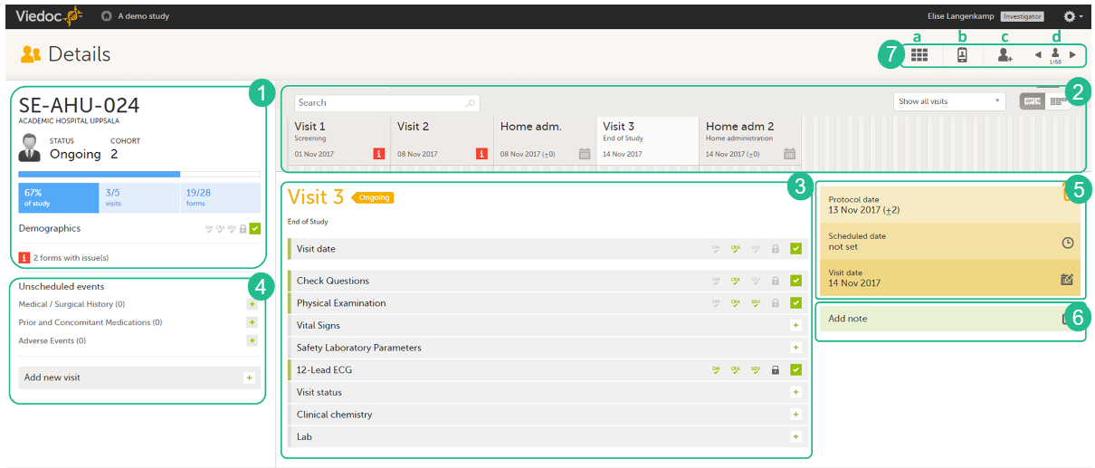 Viedoc User Guide for Site Users | Entering/Editing data| Viedoc eLearning