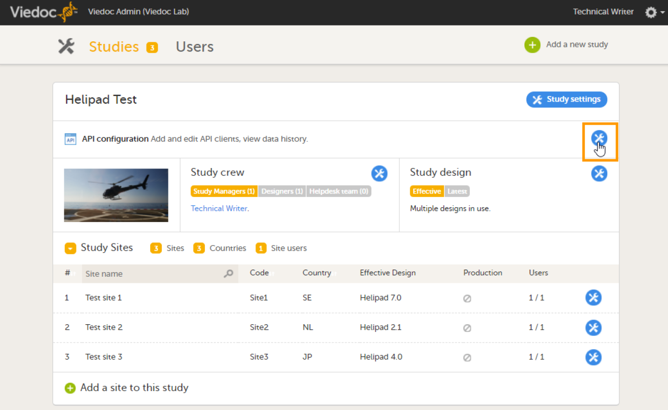 Viedoc Admin User Guide | Viedoc API| Viedoc eLearning