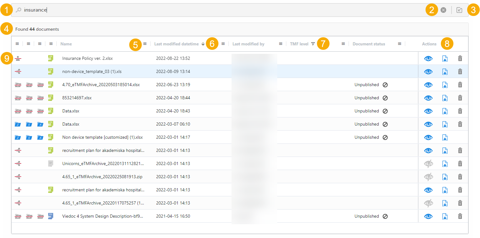Viedoc eTMF User Guide | Managing documents| Viedoc eLearning